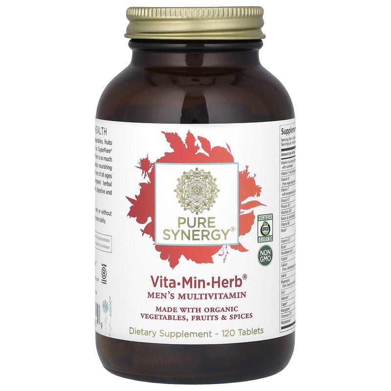 Pure Synergy Vita-Min-Herb - Men's Multivitamin 120 tabs – iShop ...
